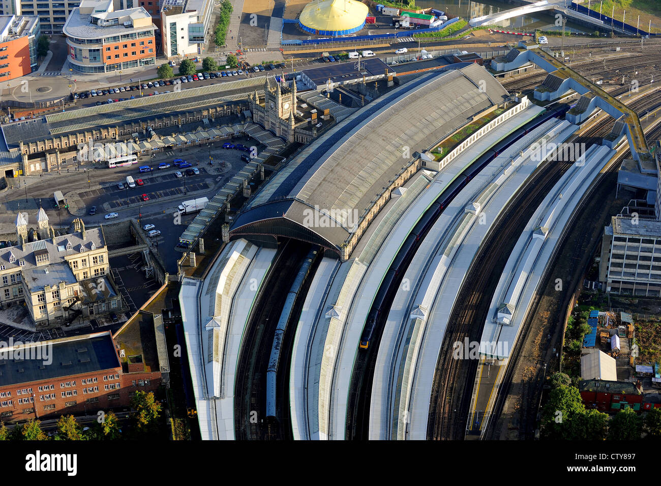 An aerial view of Bristol Temple Meads railway station Stock Photo - Alamy