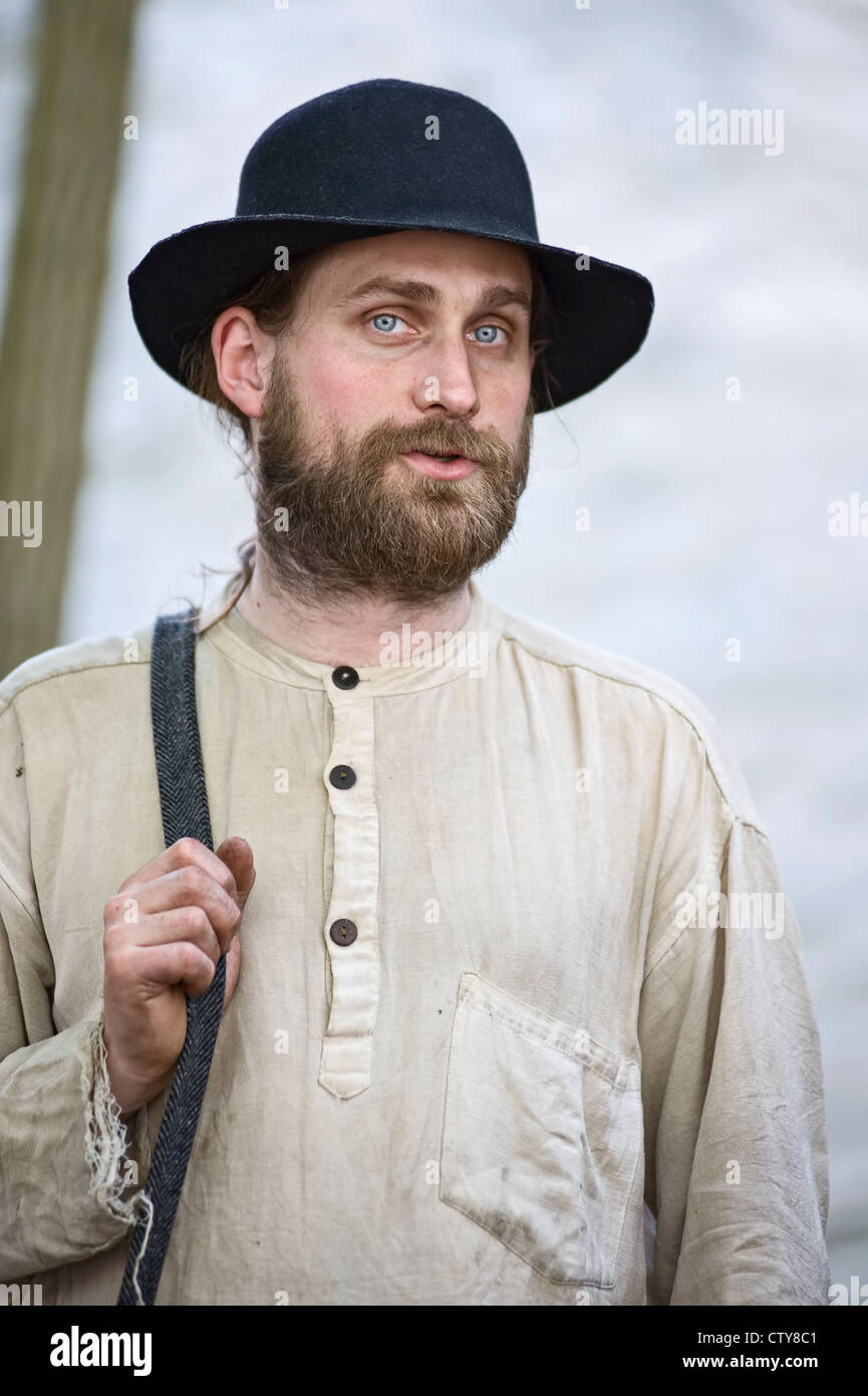Man with medieval mask at Gotland festival Stock Photo - Alamy