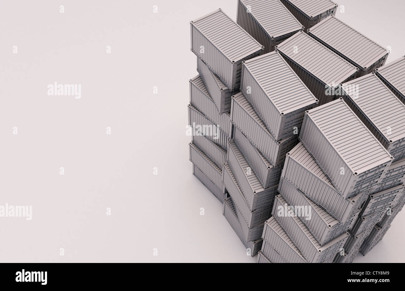 Piled metal boxes Stock Photo - Alamy