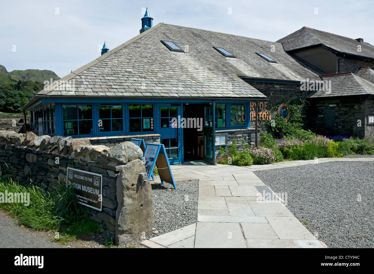 The Ruskin Museum in summer Coniston Cumbria Lake District National ...