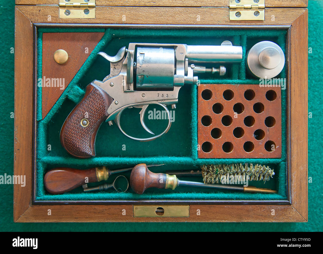 Old revolver in the box Stock Photo - Alamy
