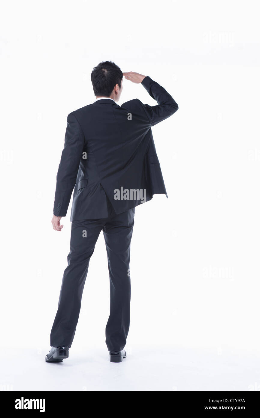 A man looking over somewhere Stock Photo - Alamy
