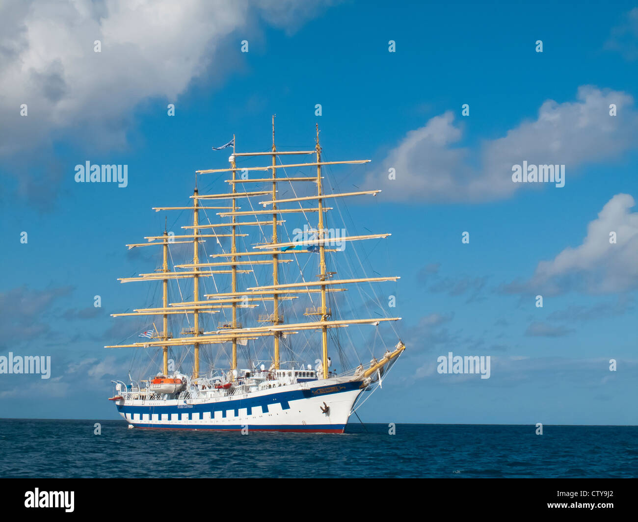 huge sailing ship with five masts Stock Photo - Alamy