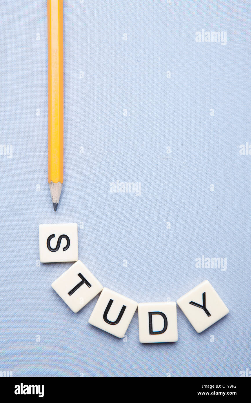 Study blocks with a pencil Stock Photo - Alamy