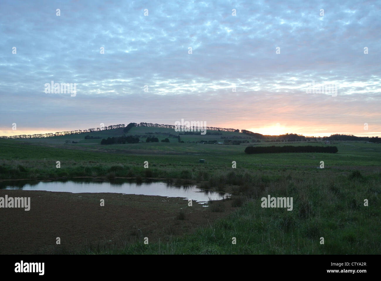 Mount Moriac sunset Stock Photo - Alamy