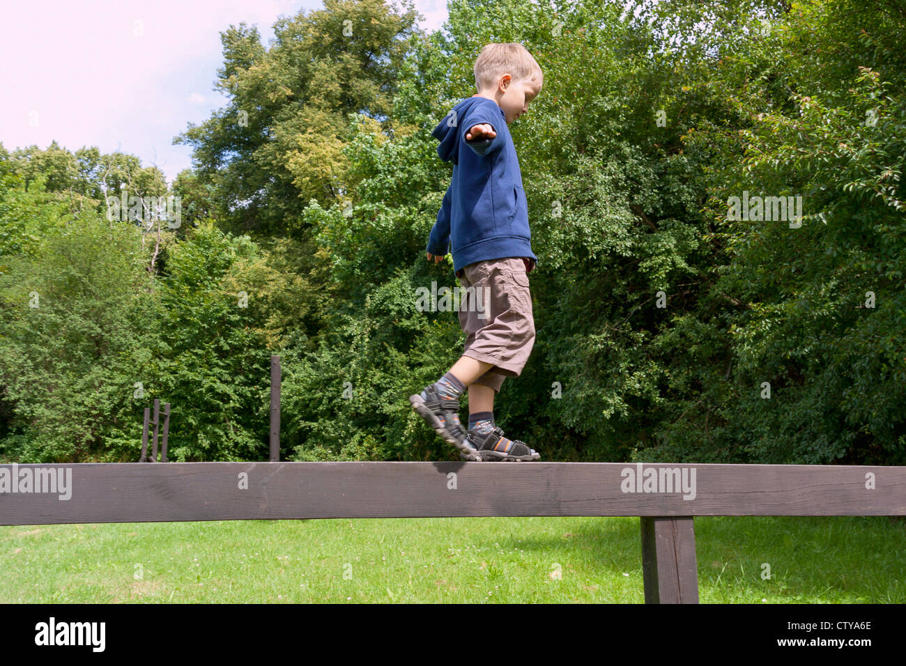 Balance beam playground hi-res stock photography and images - Alamy