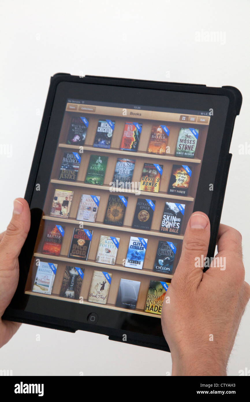ibooks Library on iPad Stock Photo - Alamy