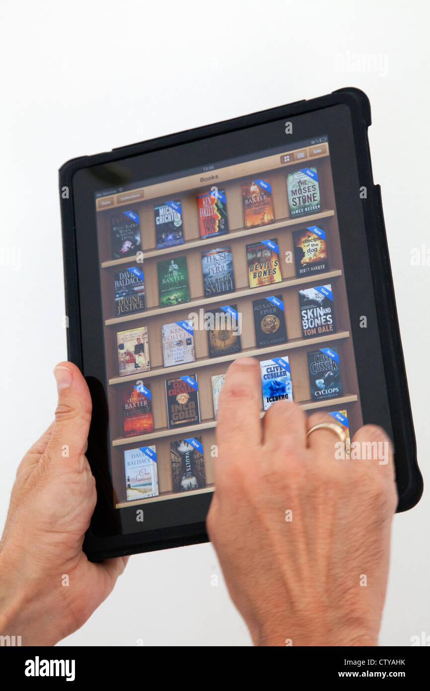 ibooks Library on iPad Stock Photo - Alamy