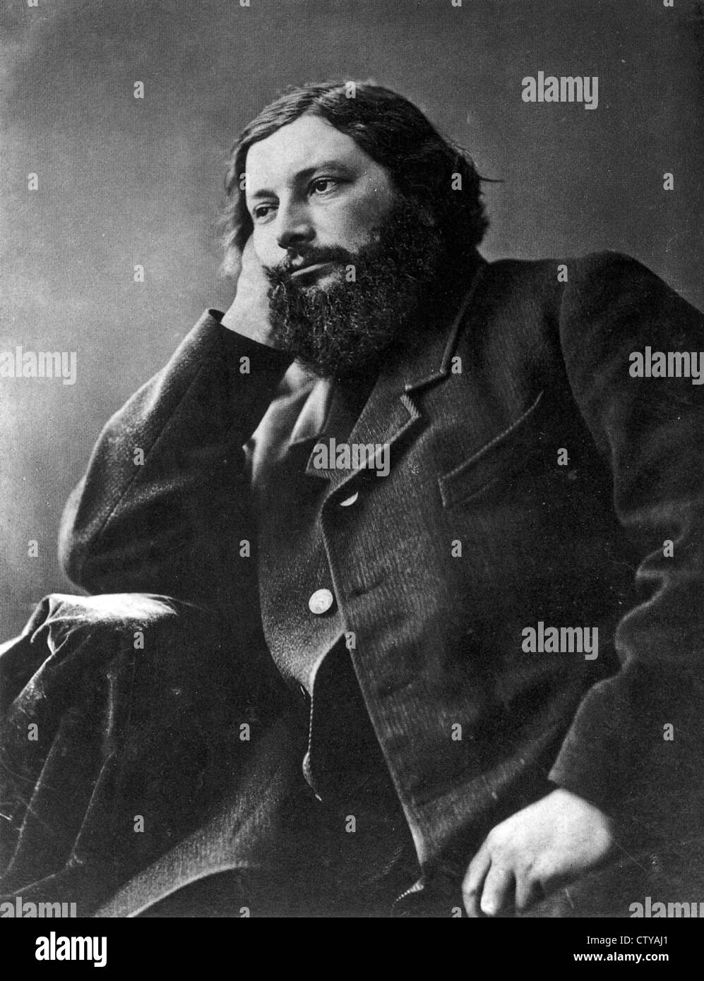 GUSTAVE COURBET (1819-1877) French Realist painter. Photo Nadar Stock ...