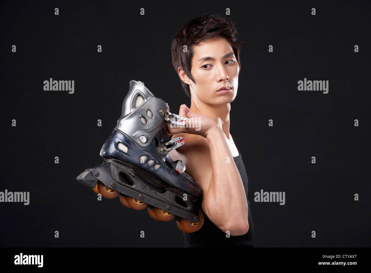 Man roller skate side view hi-res stock photography and images - Alamy
