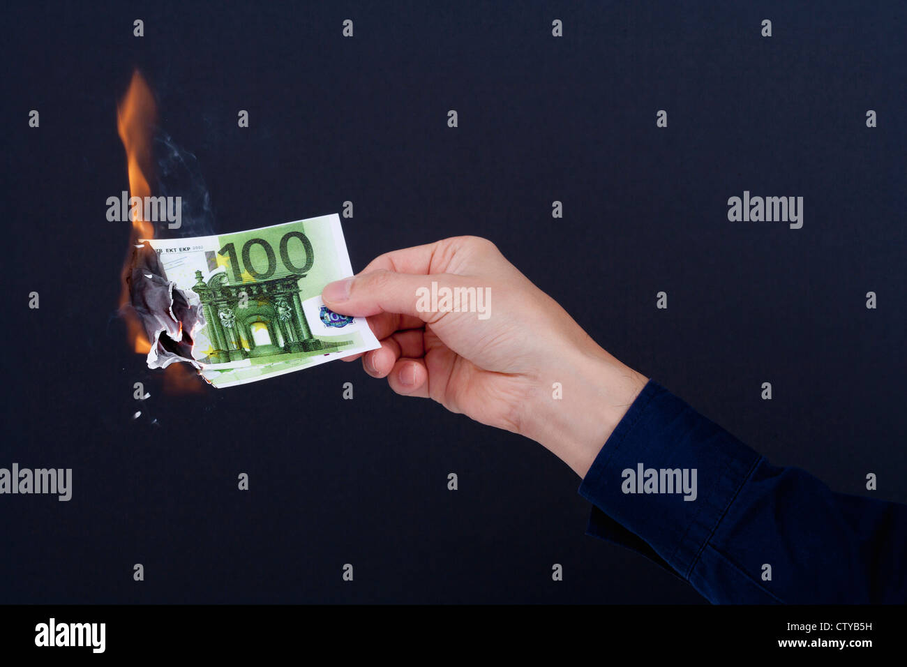 Burning euro hi-res stock photography and images - Alamy