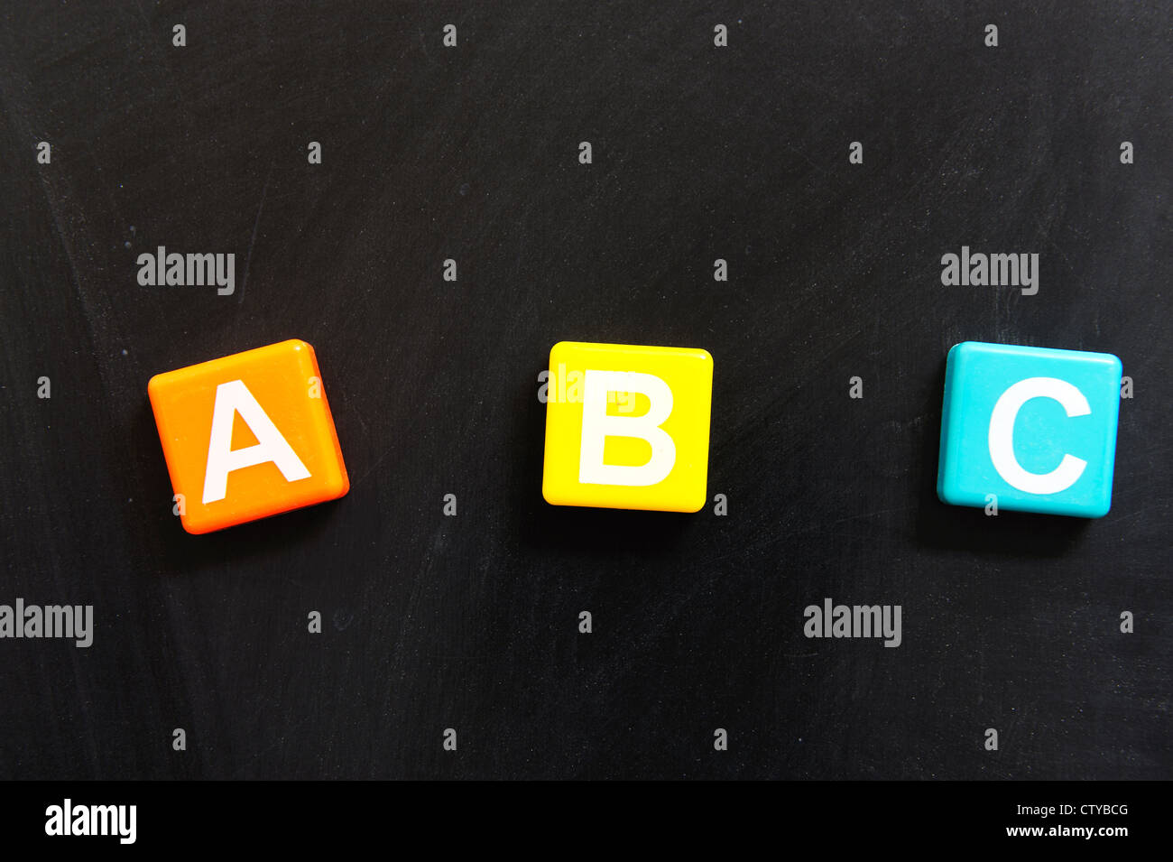ABC letters on the chalkboard Stock Photo - Alamy