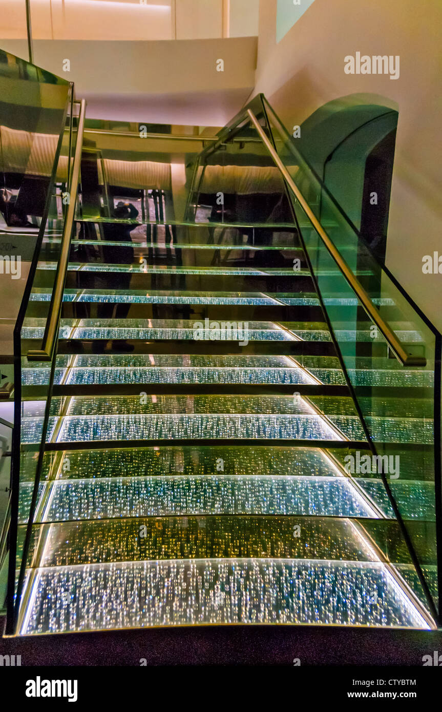 Glass stairscase in the Swarovsk shop Stock Photo - Alamy