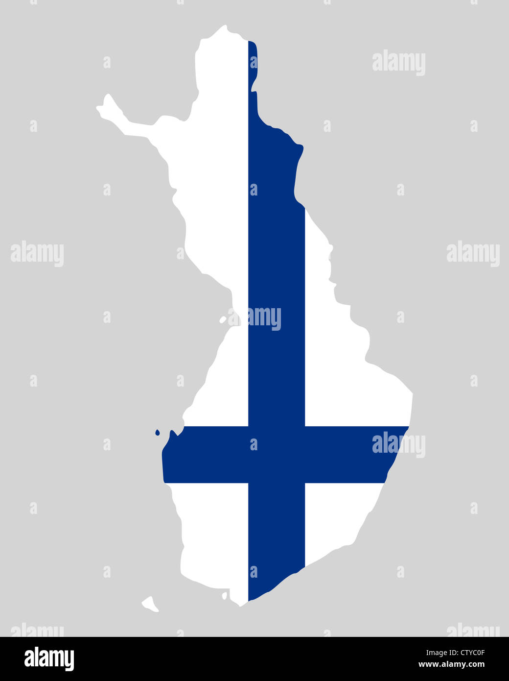 Map and flag of Finland Stock Photo - Alamy