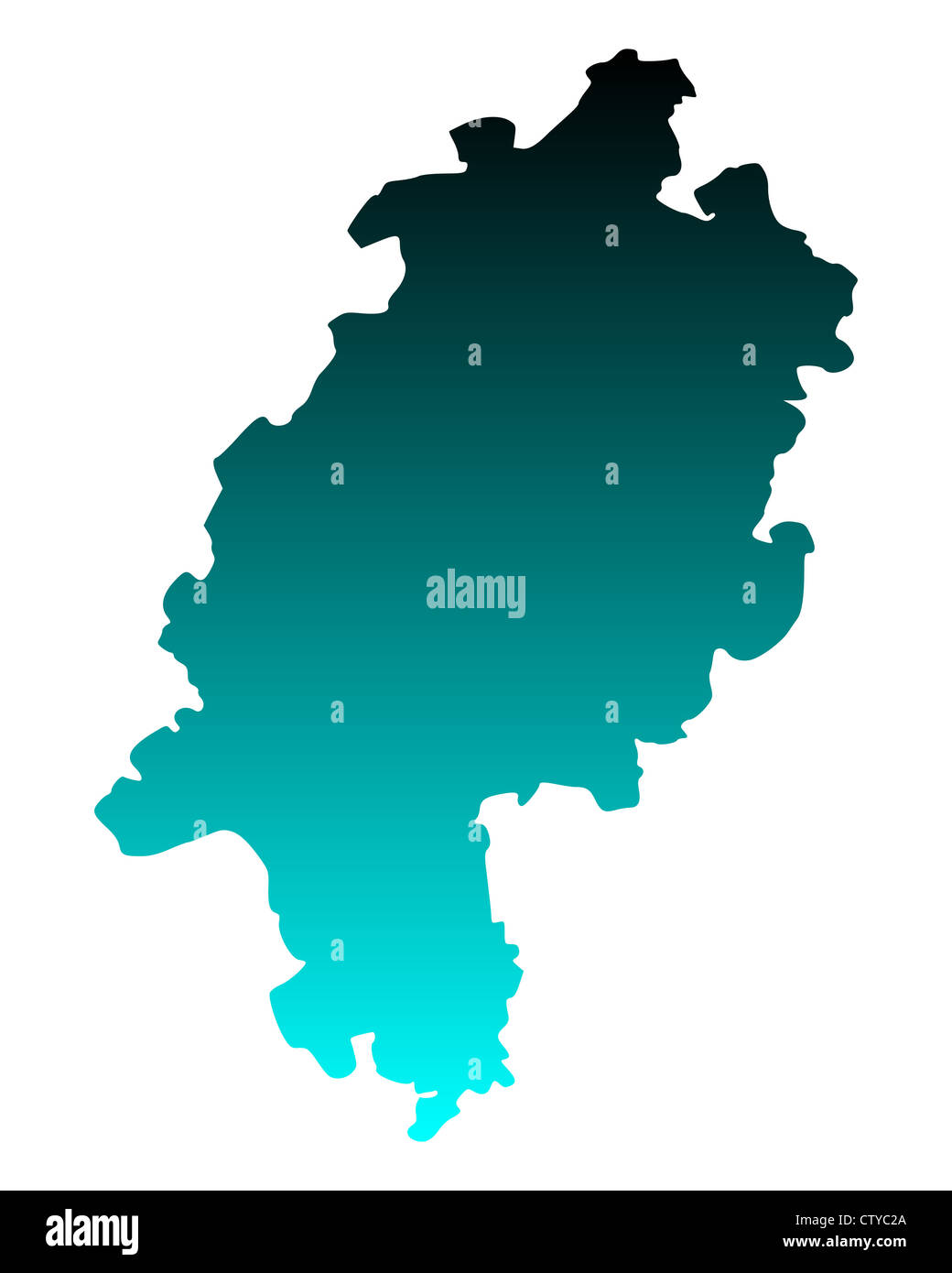 Map of Hesse Stock Photo - Alamy
