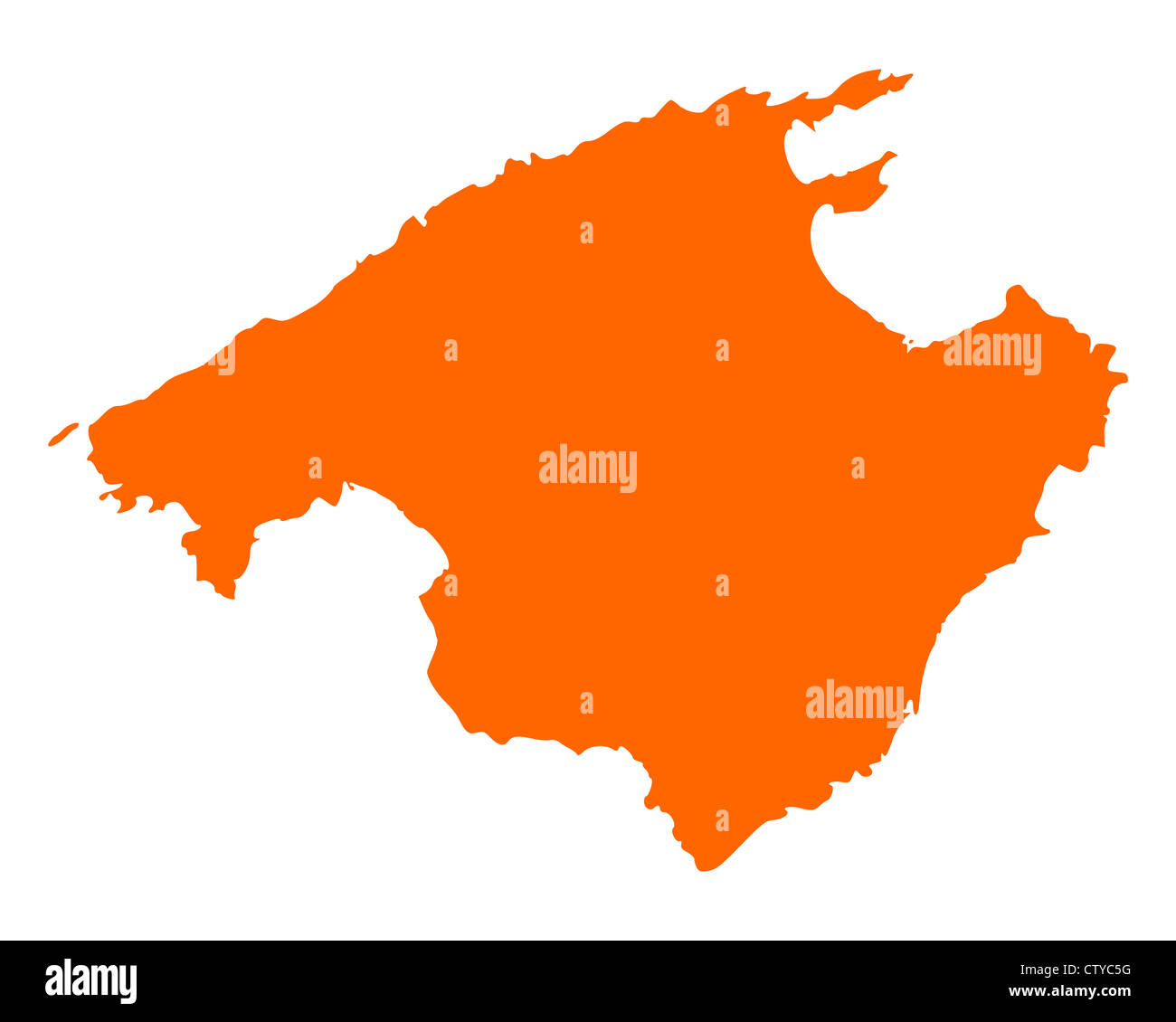 Map of Mallorca Stock Photo - Alamy