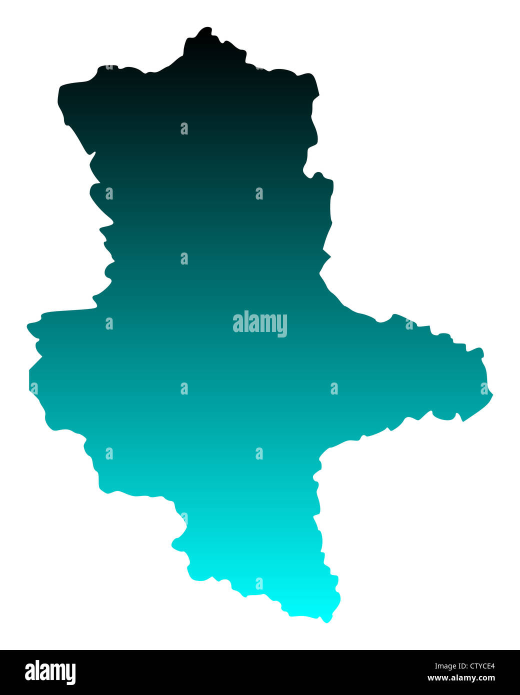 Map of Saxony-Anhalt Stock Photo - Alamy