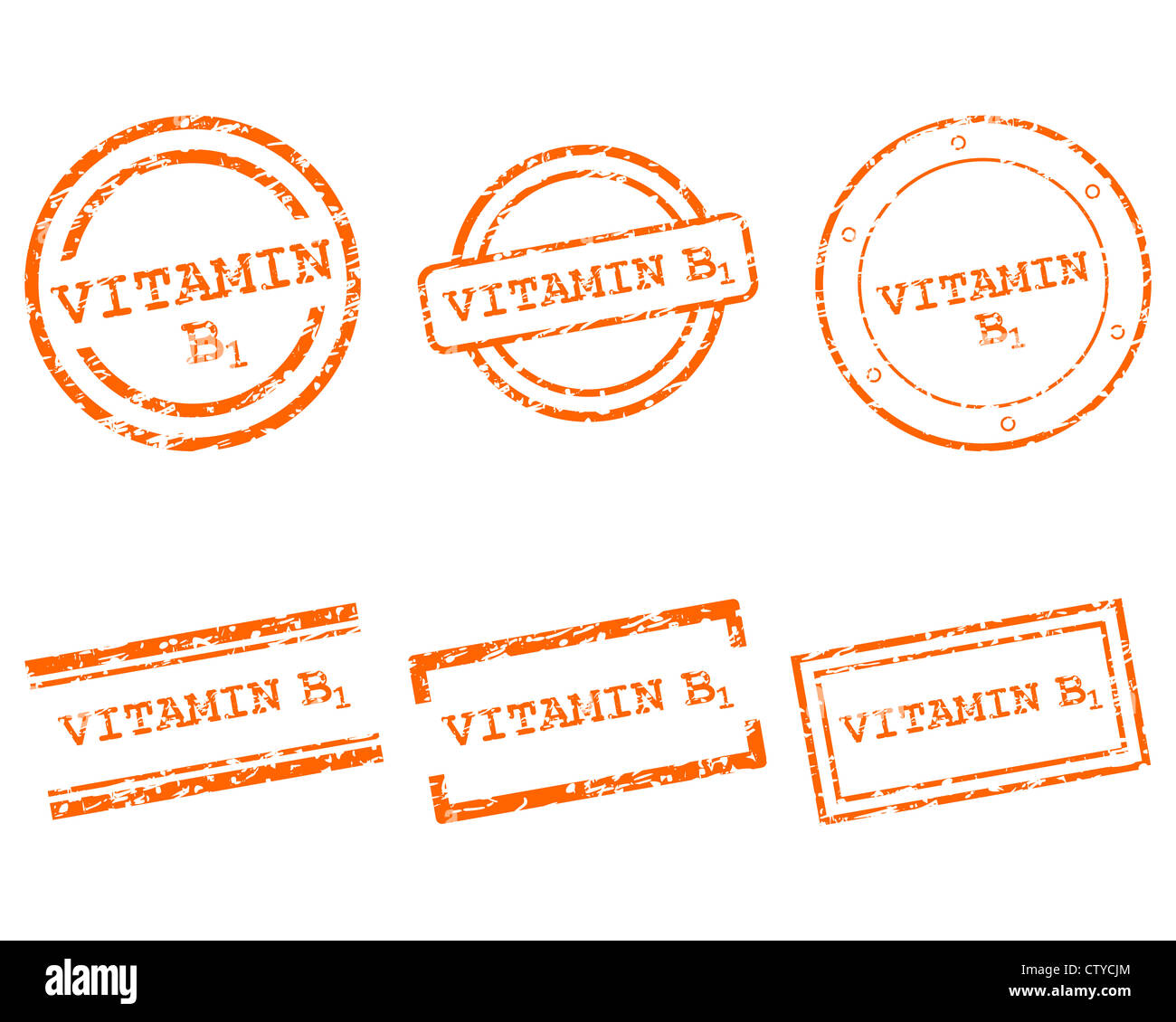 Vitamin B1 stamps Stock Photo - Alamy
