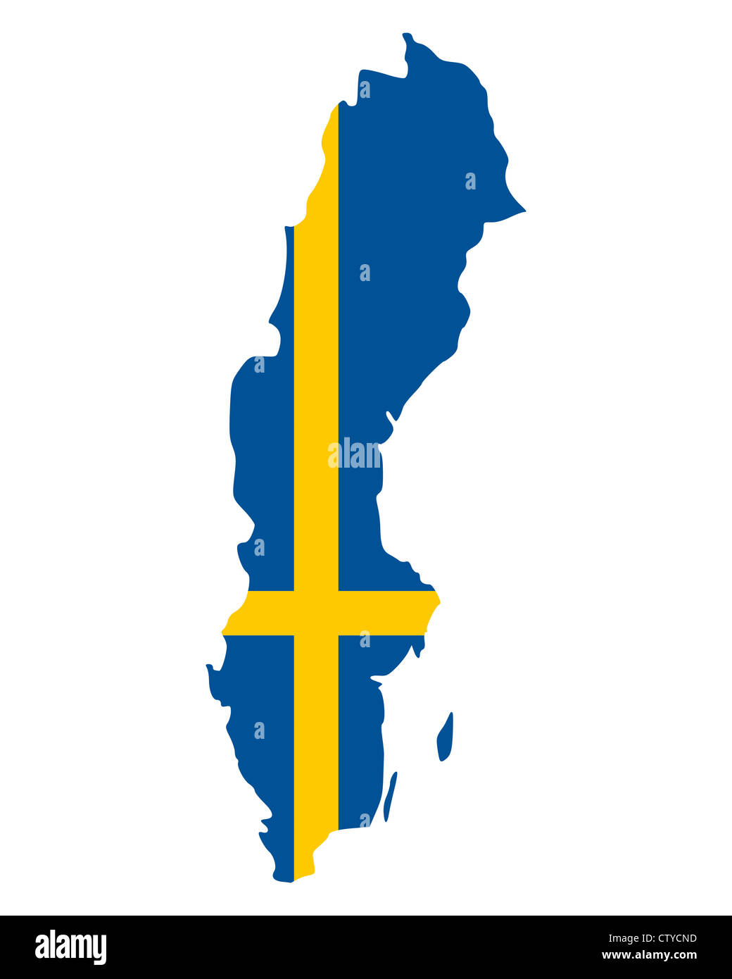Map and flag of Sweden Stock Photo - Alamy