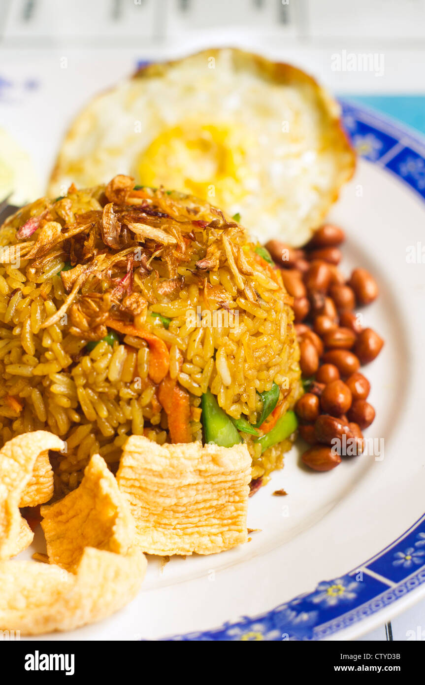 nasi goreng, indonesian fried rice. A common asian cuisine Stock Photo ...