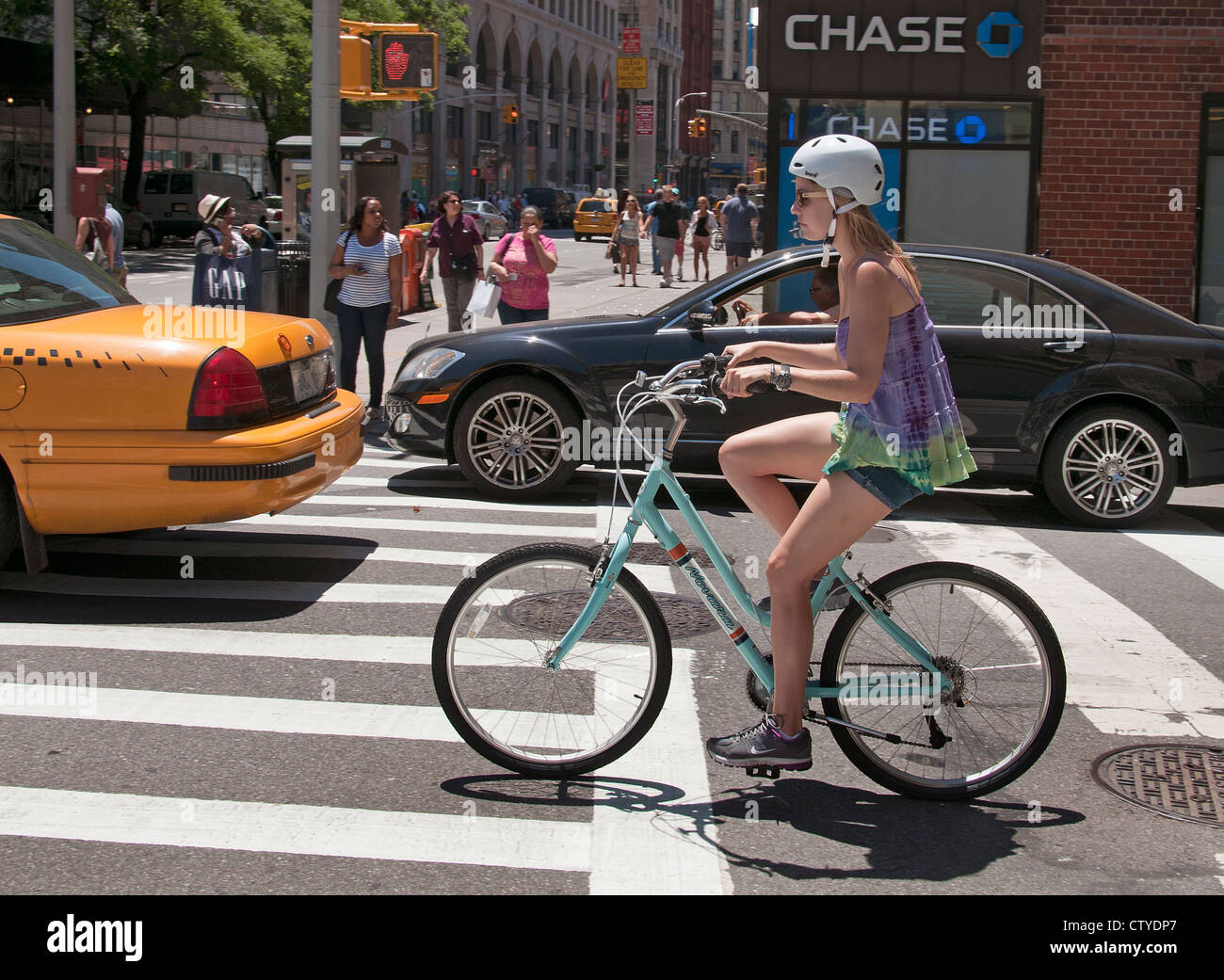 Bike fashion helmet Bicycle Young girl woman East Village ( Greenwich ...