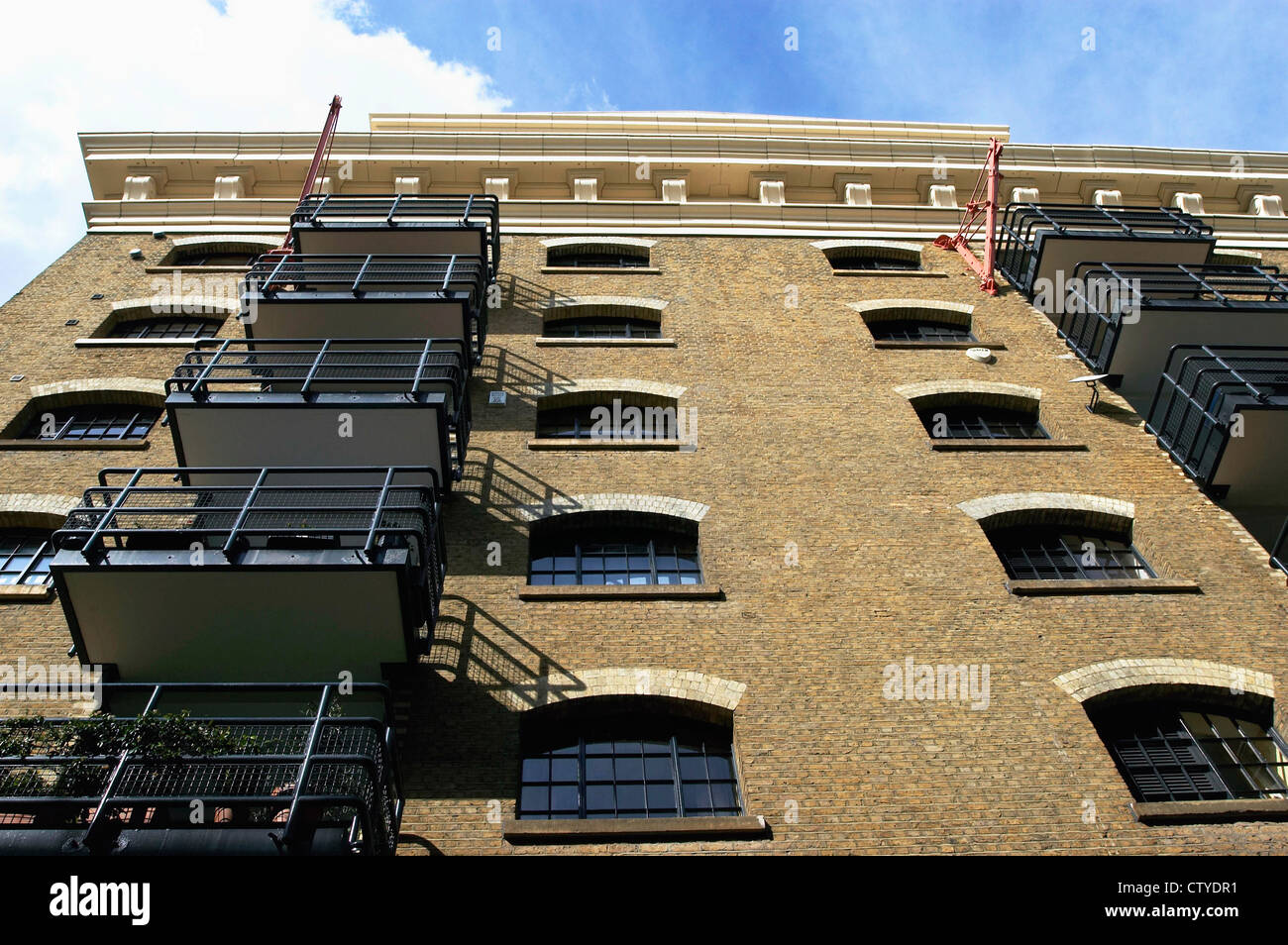 London regeneration. Victorian warehouses in the dockland area ...
