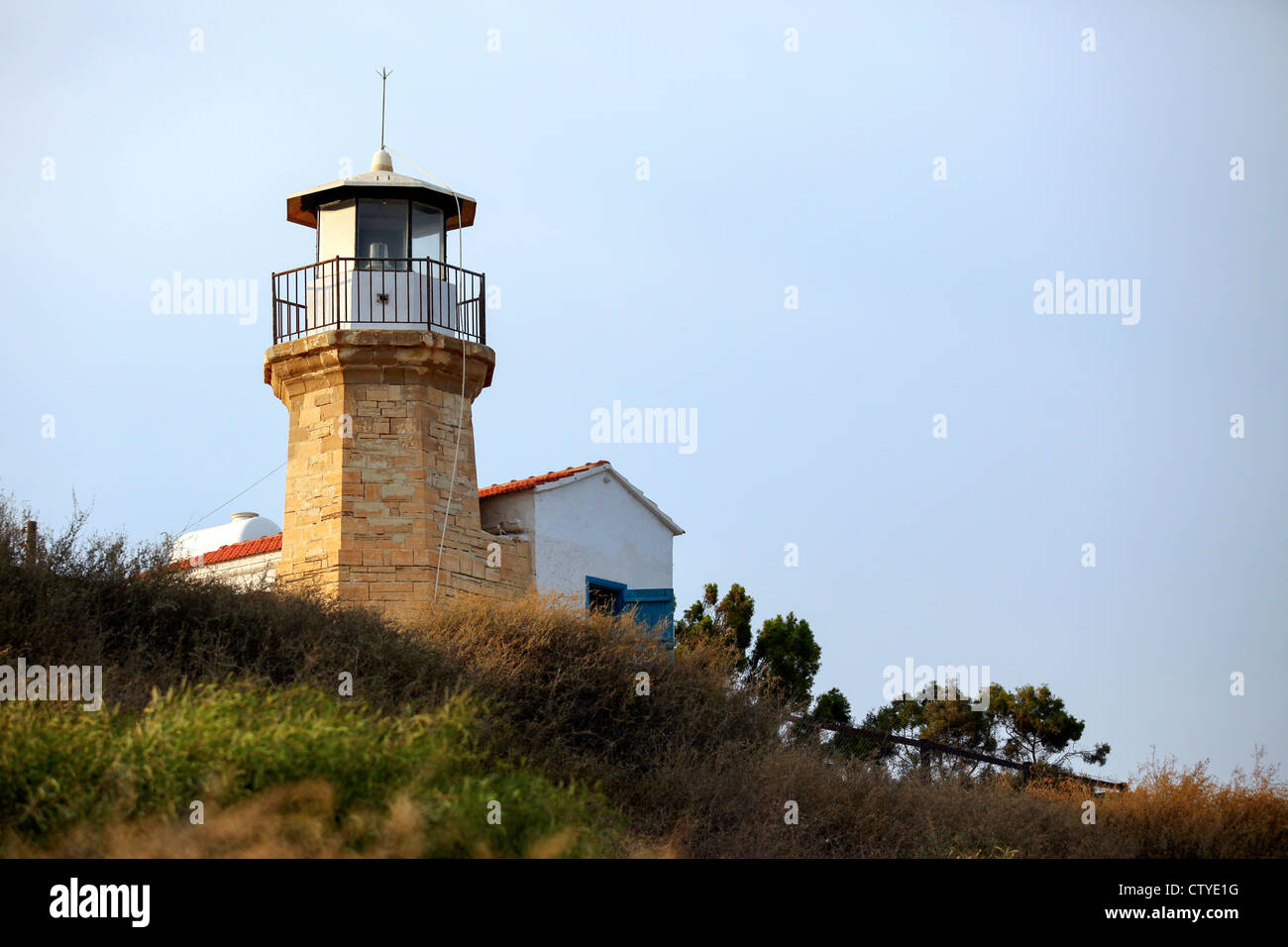 Meneou Lighthouse at Cape Kiti, Cyprus Stock Photo - Alamy