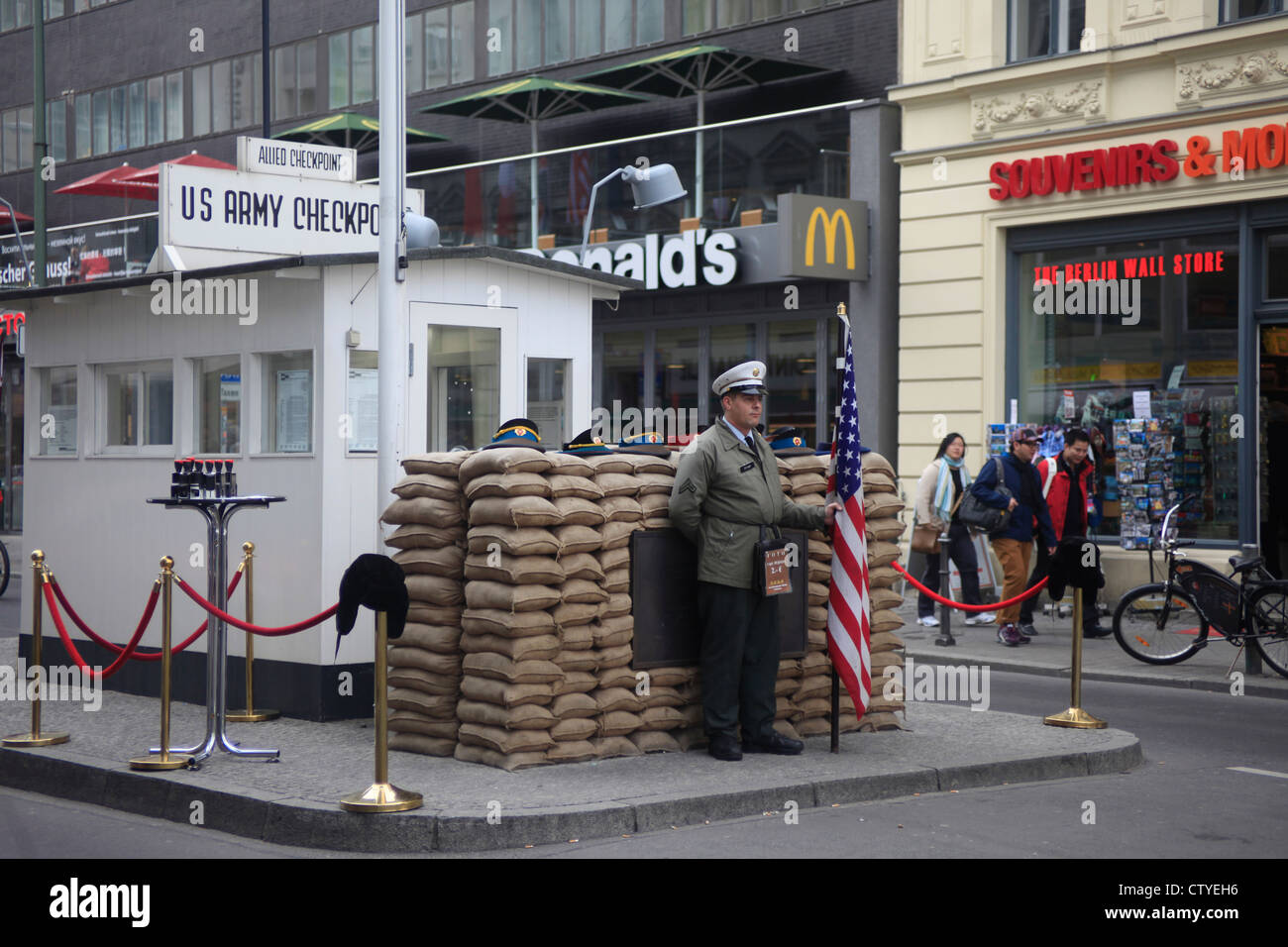 Germany, Berlin, Checkpoint Charlie Stock Photo - Alamy