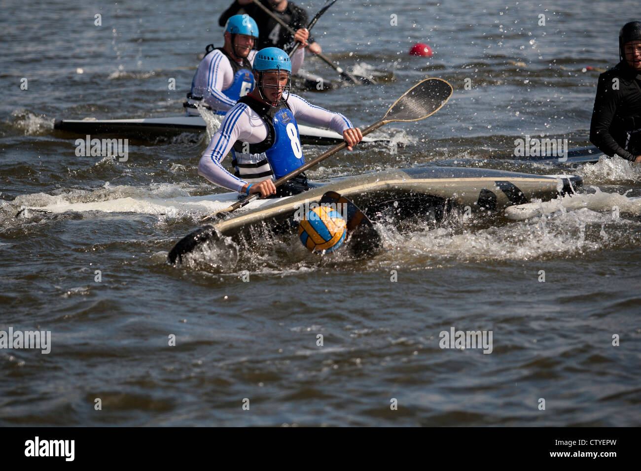 Polo canoe racing Stock Photo - Alamy