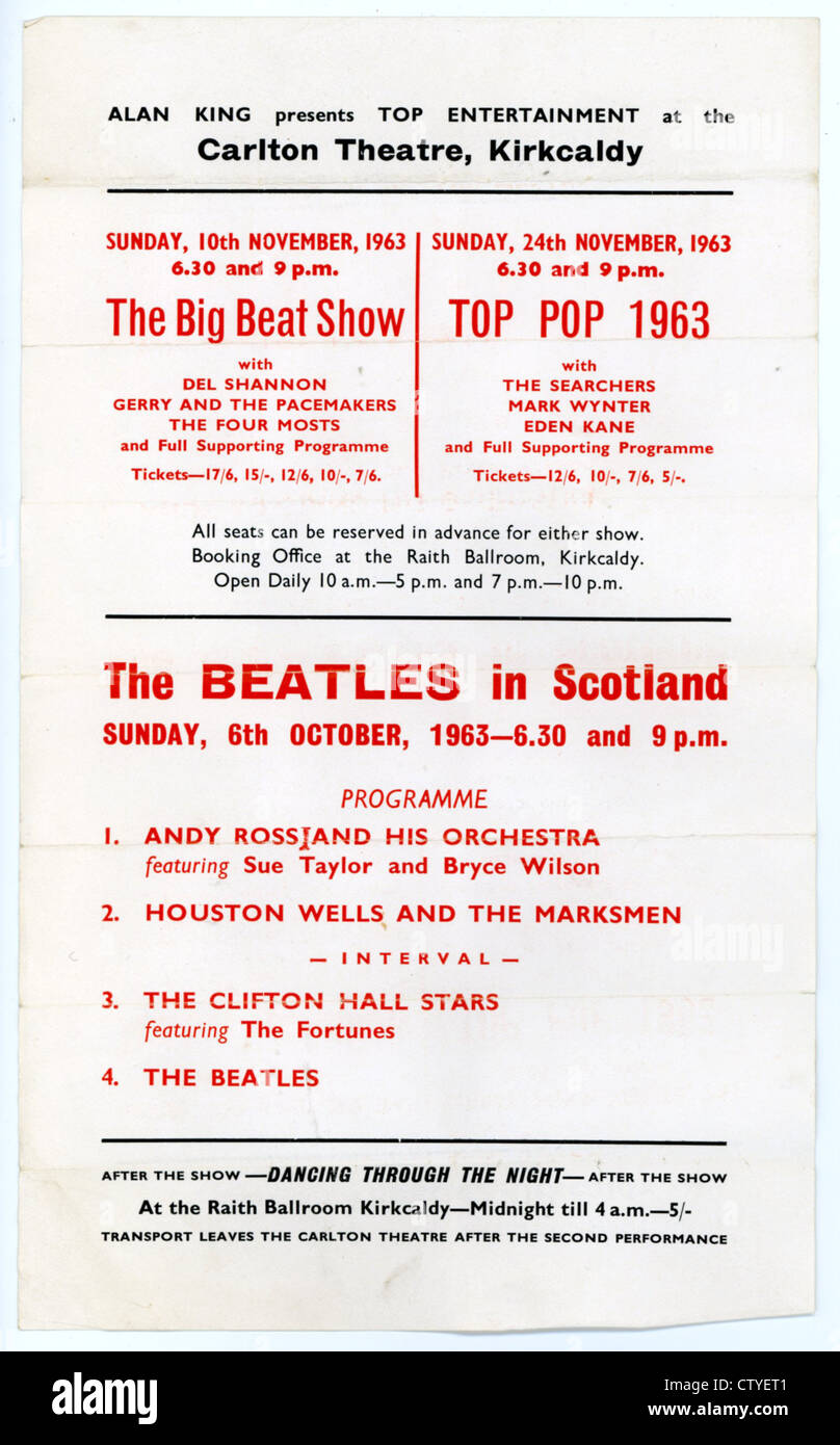 000746 - The Beatles Concert Handbill from the Carlton Theatre ...