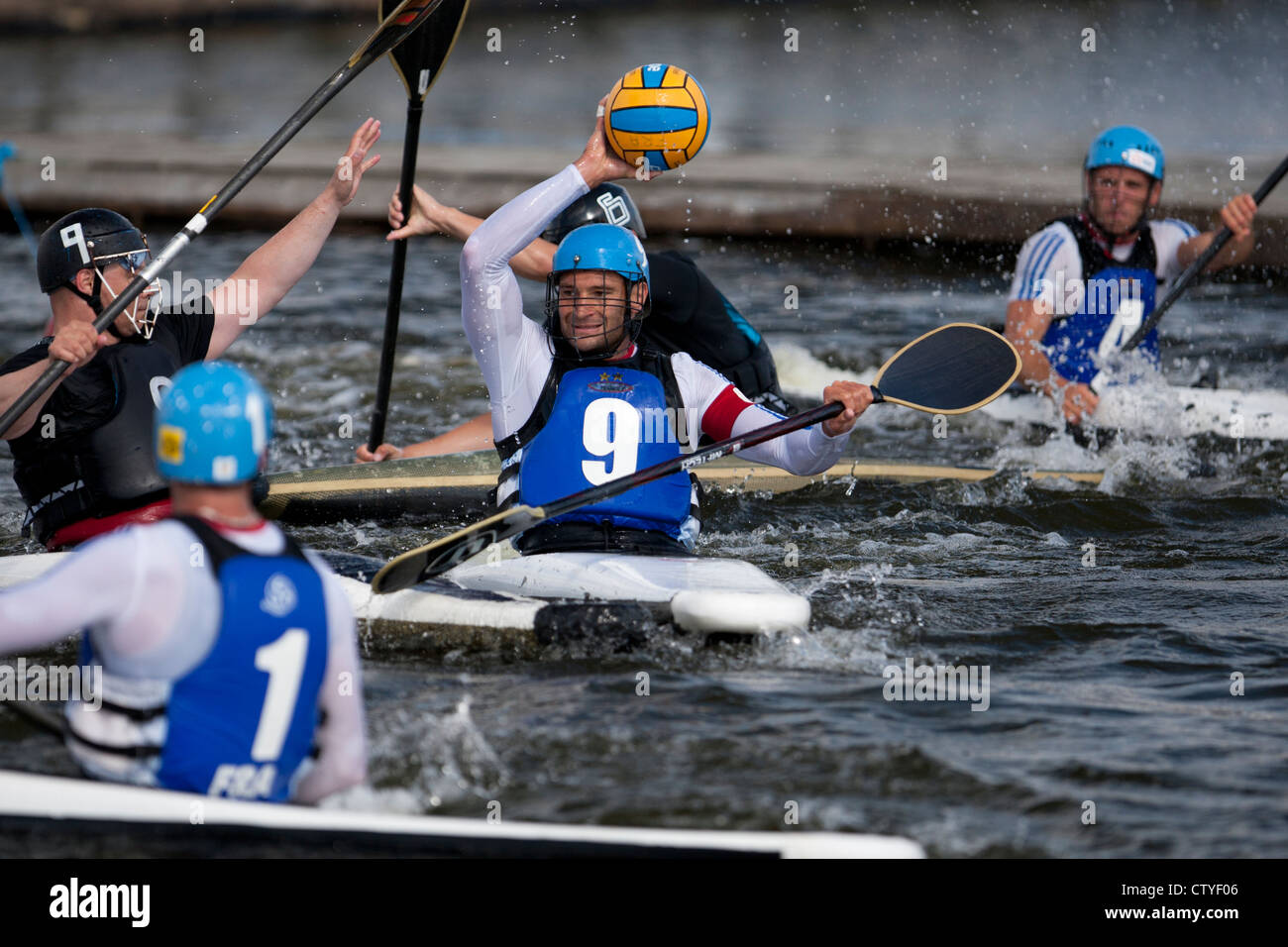 Polo canoe racing Stock Photo - Alamy