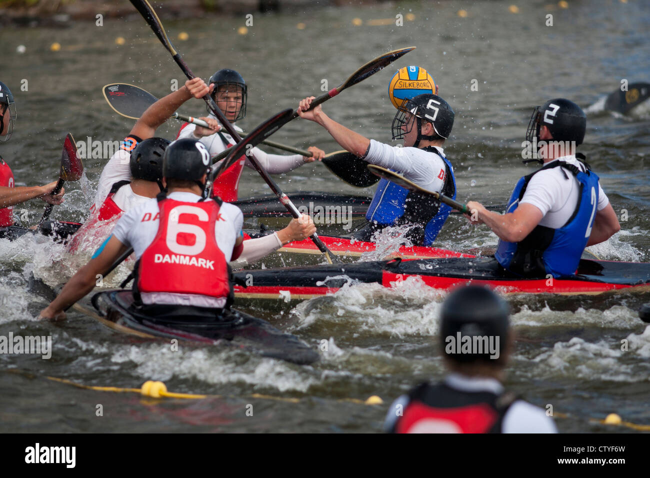 Polo canoe racing Stock Photo - Alamy