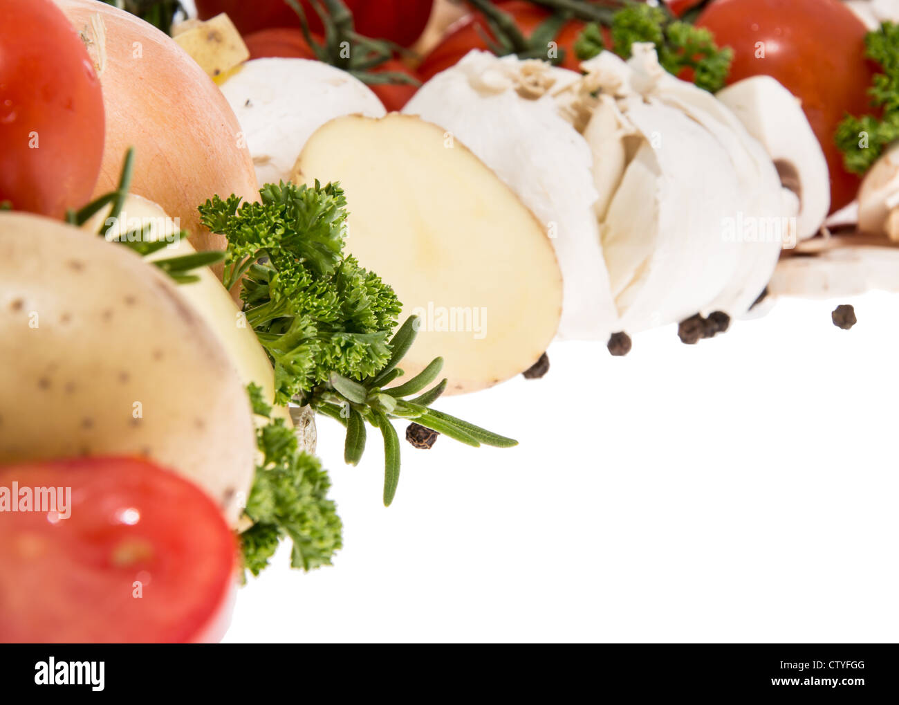Different Vegetables isolated on white background Stock Photo - Alamy