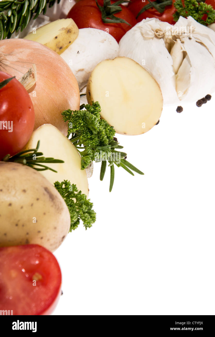 Different Vegetables isolated on white background Stock Photo - Alamy