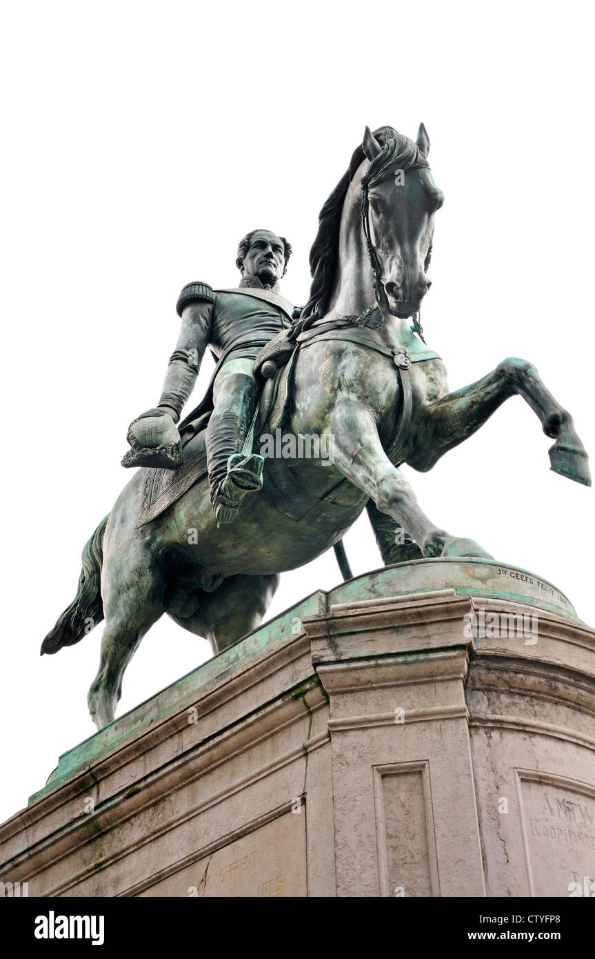 Antwerp / Antwerpen, Belgium. Statue: Leopold I (1867 by Willem Geefs ...