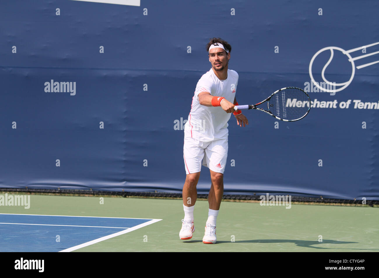 tennis player backhand return court sunny outdoor Stock Photo - Alamy