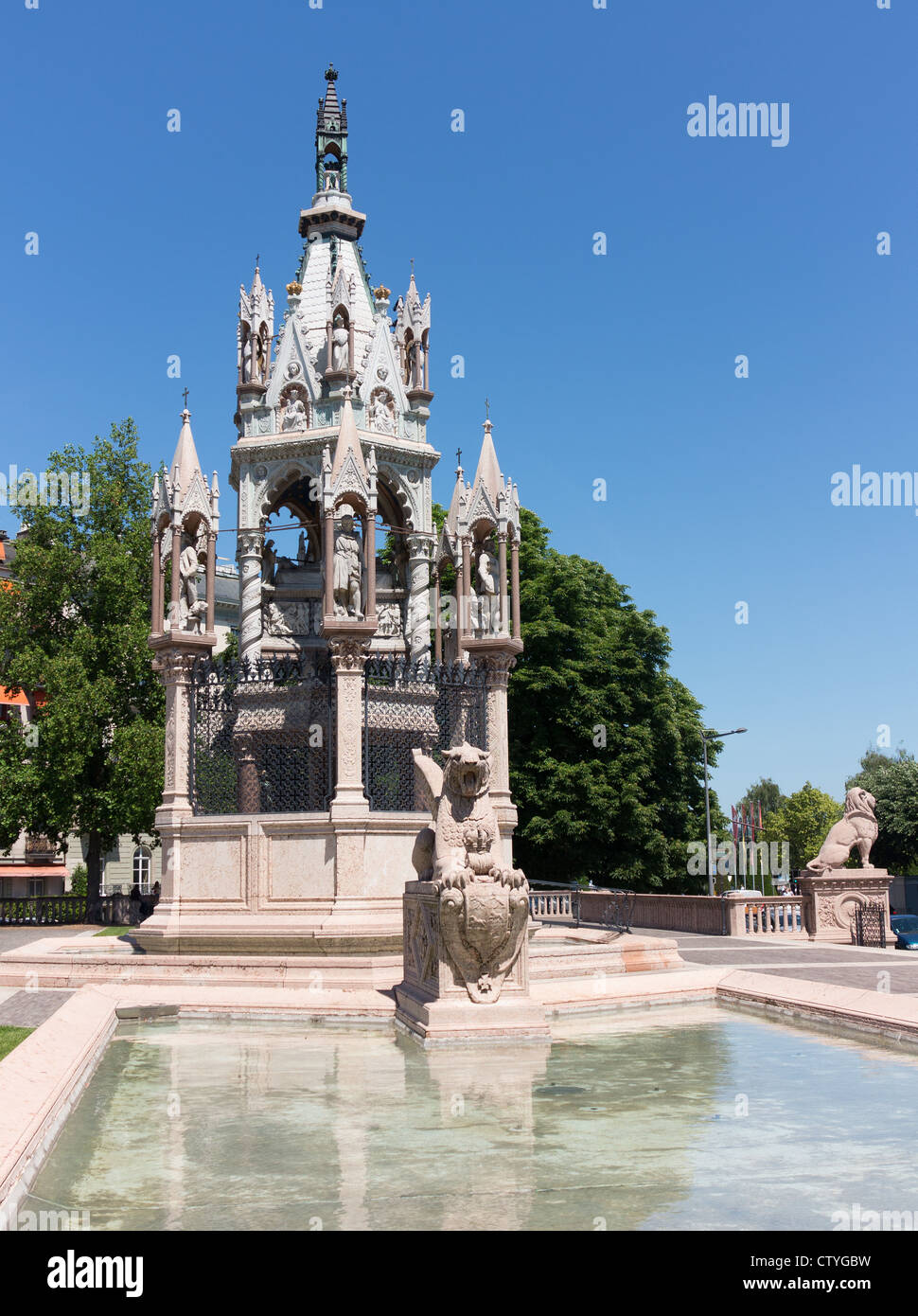 The Brunswick Monument was erected in 1873 at the Quai du Mont Blanc in ...
