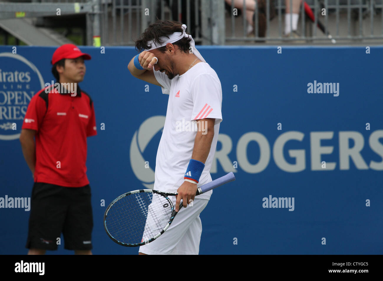 tennis player sweating heat hot outdoor Stock Photo - Alamy