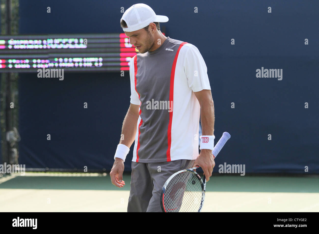 tennis player disappointed losing Stock Photo - Alamy