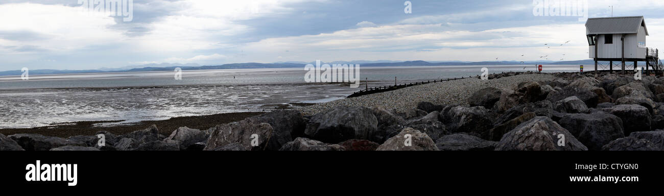 Panoramic of Morecambe Seafront with Morecambe & Heysham Yacht Club ...