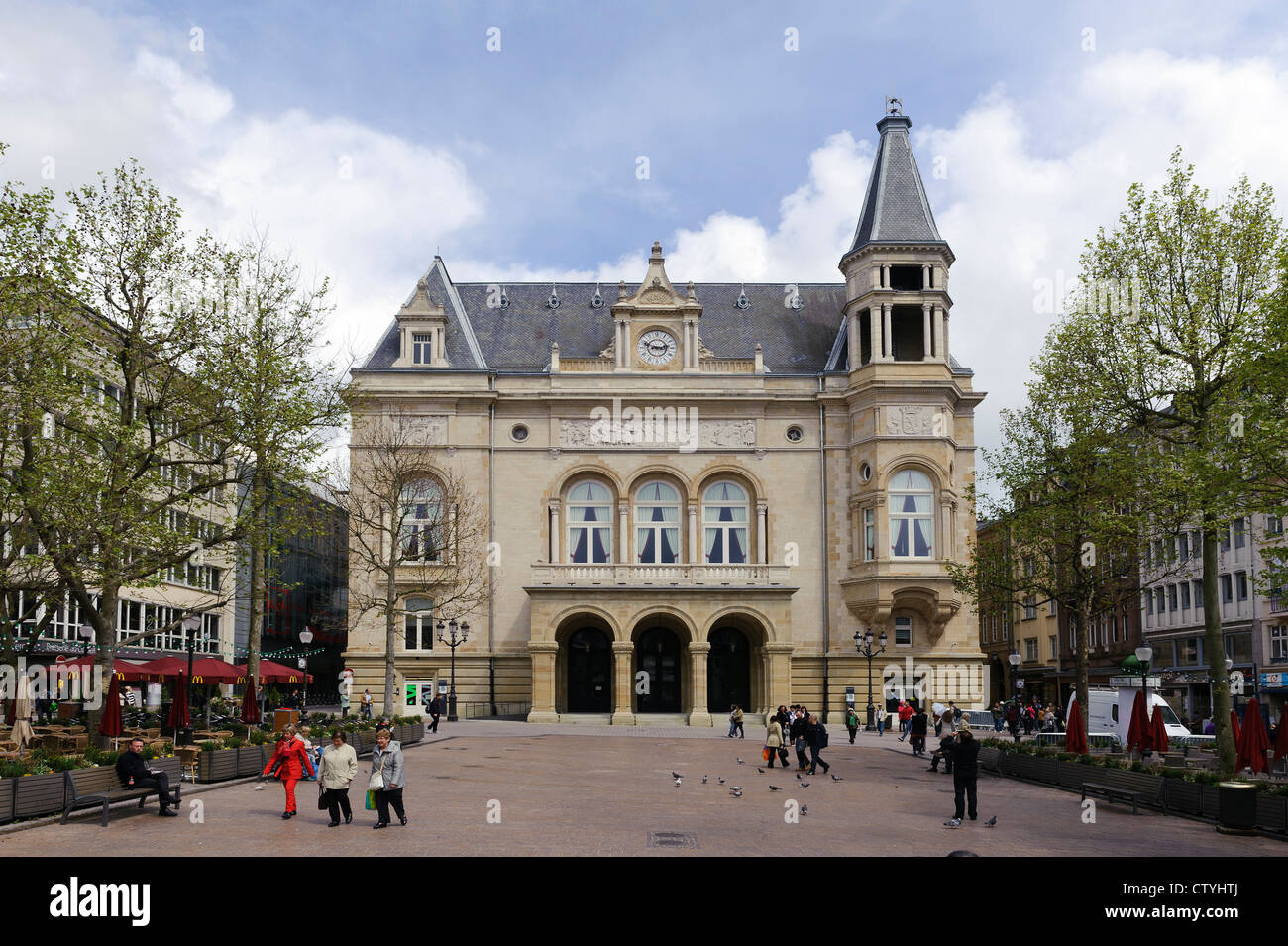 Building Circle Cité at Place d'Armes, City of Luxembourg Stock Photo ...