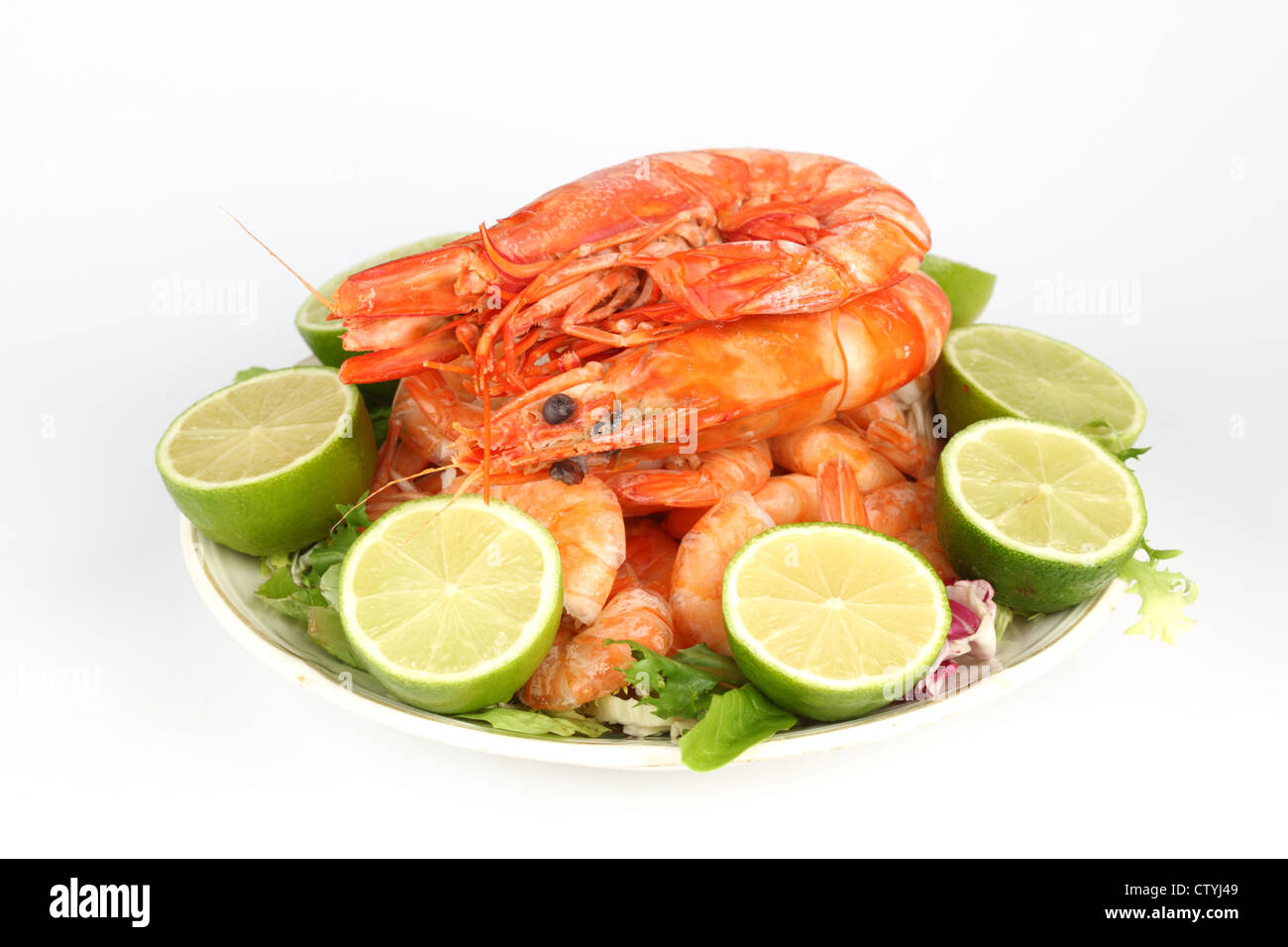 shrimps in plate Stock Photo - Alamy