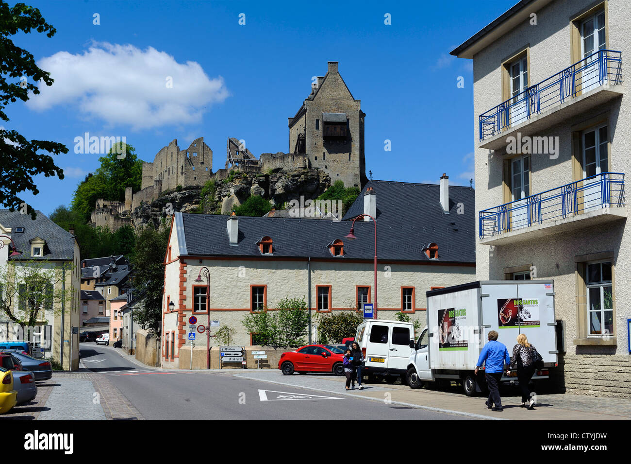 Castle (11.c.) in Larochette, Luxemburg Stock Photo - Alamy