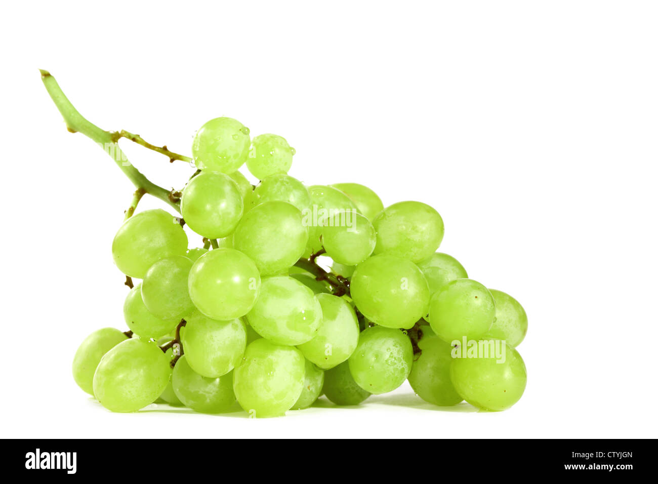 green grape isolated on white background Stock Photo - Alamy