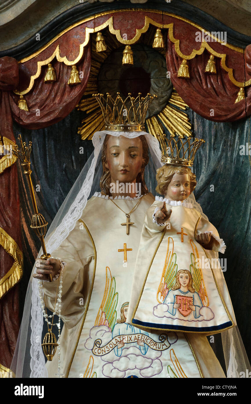 Baroque altar in the church of Hachiville, Luxembourg Stock Photo - Alamy