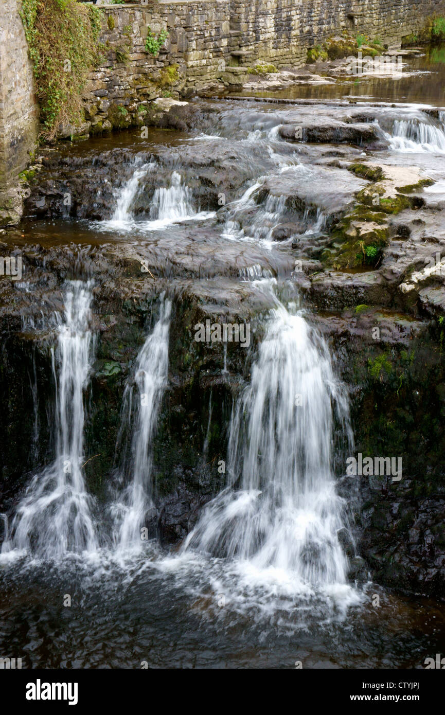 Gayle Beck Waterfall in Hawes - Yorkshire Dales National Park Stock ...