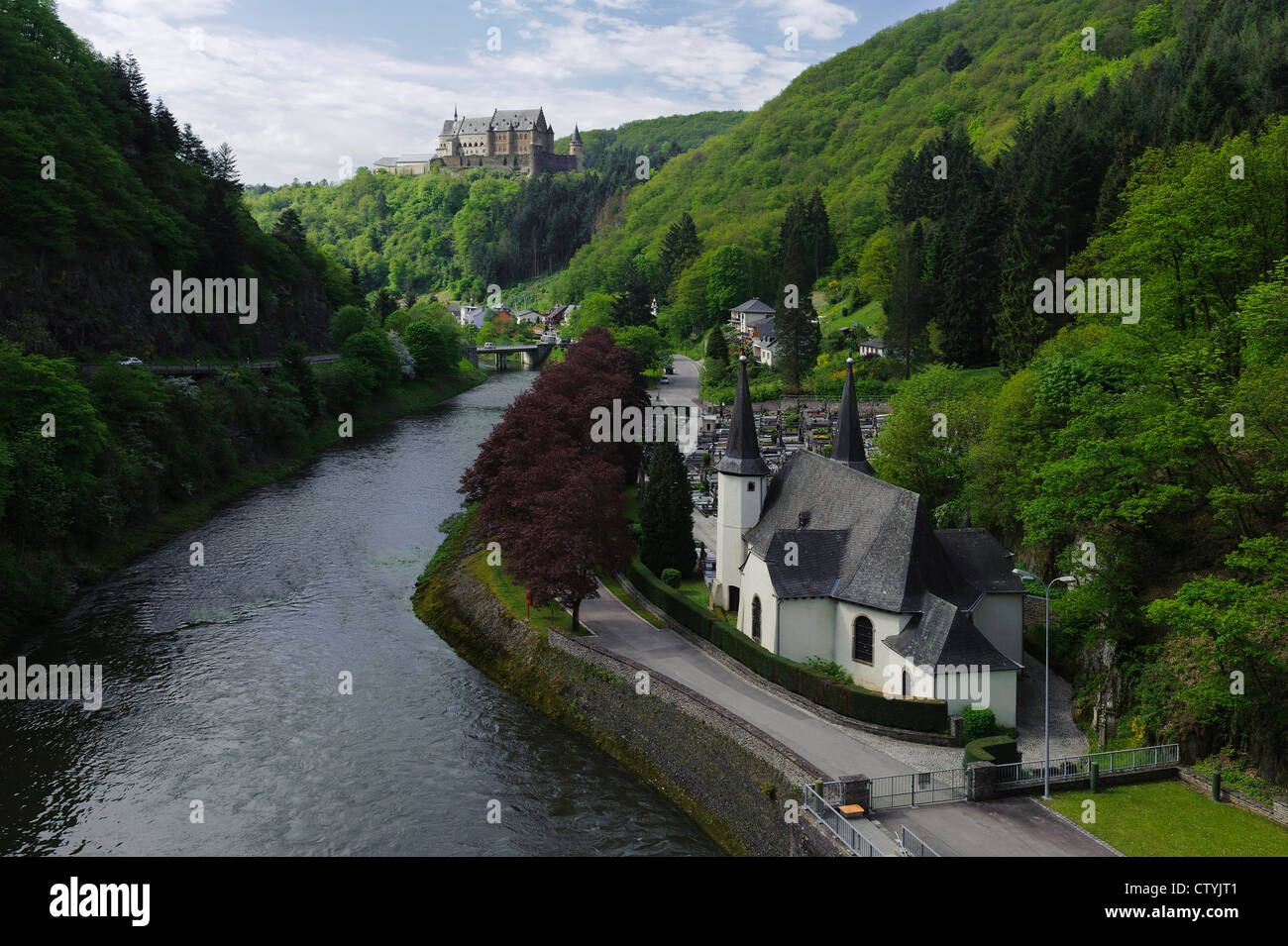 River Our, Castle of Vianden, Luxembourg Stock Photo - Alamy