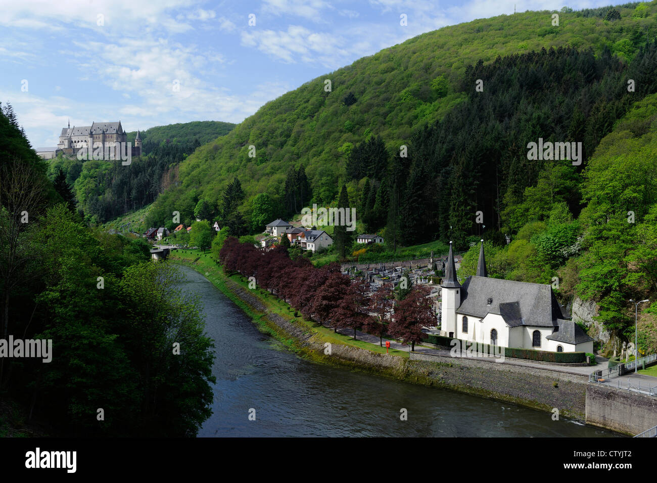 River Our, Castle of Vianden, Luxembourg Stock Photo - Alamy