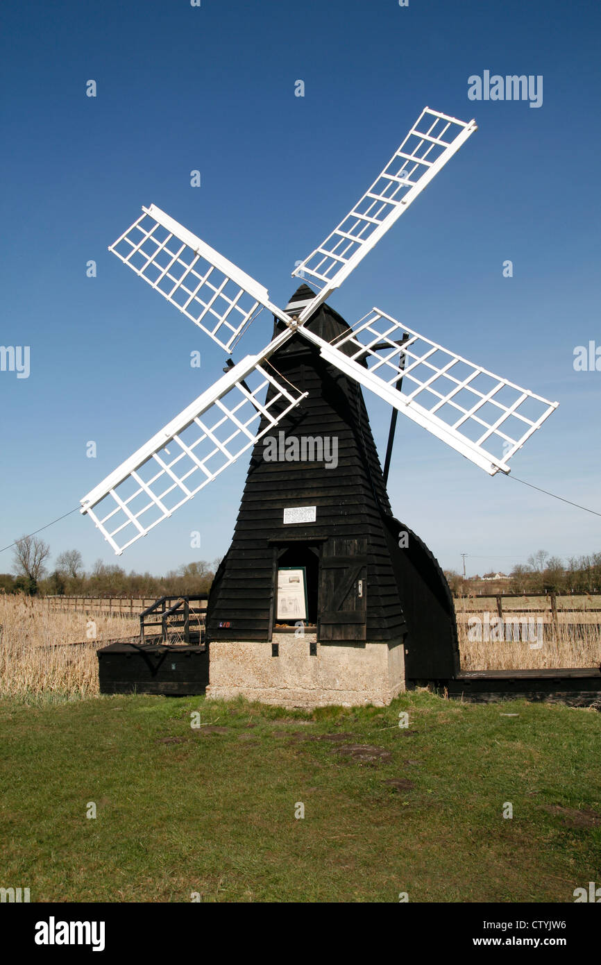 Wind Pump Wicken Fen Nature Reserve Cambridgeshire England UK Stock ...