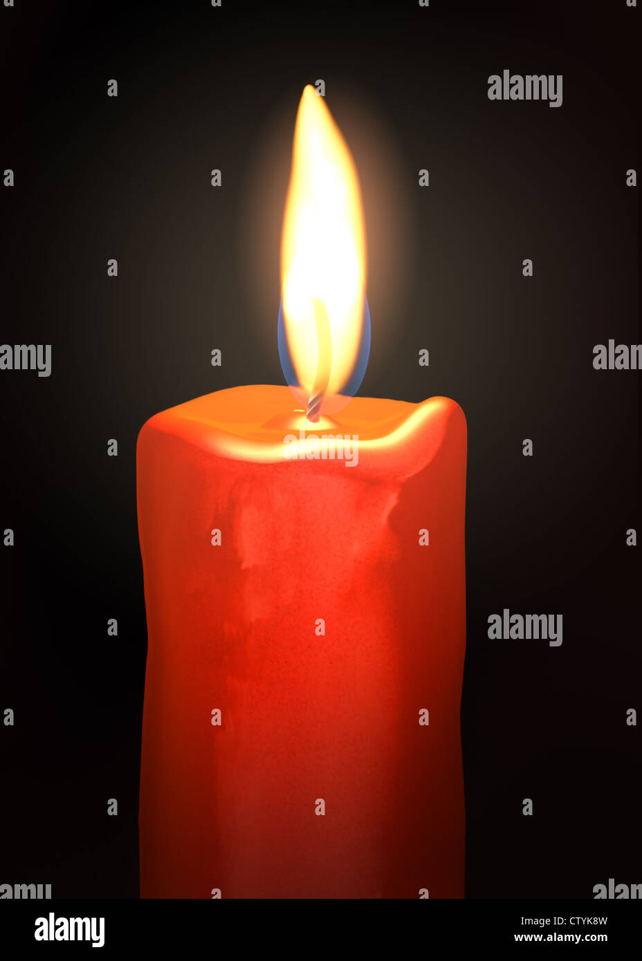 Flame of burning candle in the dark Stock Photo - Alamy